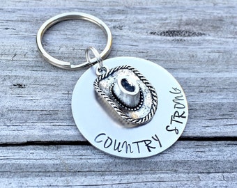 Country keychain | Etsy