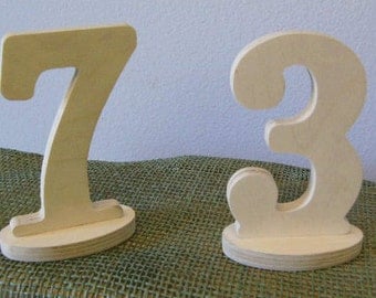 Items similar to Moss Covered Wedding Table Numbers with Base on Etsy