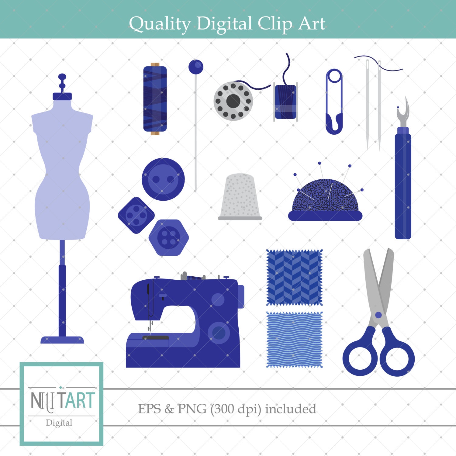 Sewing clipart , dressmaking clipart, vector graphics, haute couture ...
