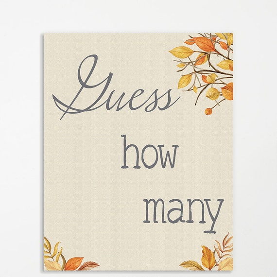 Guess How Many Sign INSTANT DOWNLOAD Printable by AmaVitaDesigns