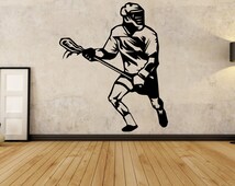 Unique lacrosse wall decal related items | Etsy
