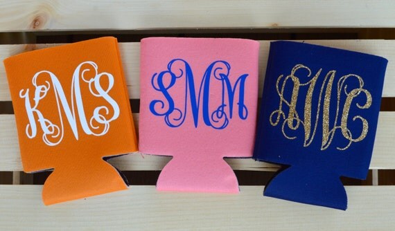 Monogram can cooler personalized can cooler ONE personalized