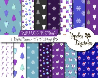 Purple christmas | Etsy