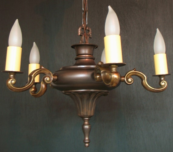 Antique Lighting: Early 1900s Five Light Candle Style
