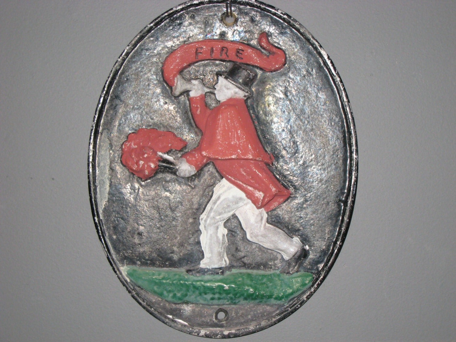 Fire Mark/Vintage Fire Mark Plaque/Cast Iron Fire Plaque/Fire