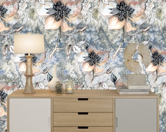 Distressed wallpaper | Etsy