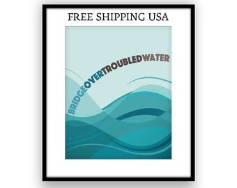 Over troubled water | Etsy