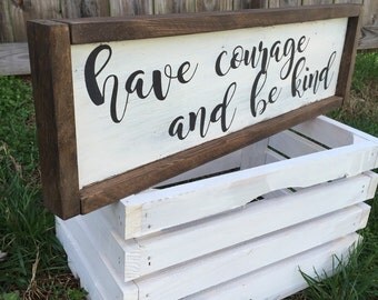 Courage sign | Etsy