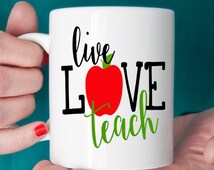 Unique live love teach related items | Etsy