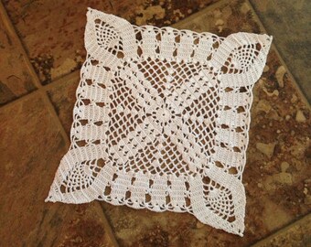Square crochet doily | Etsy