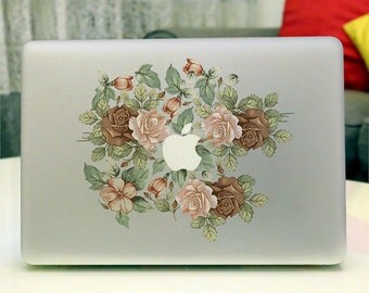 Flower laptop decal | Etsy