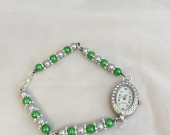 Bead watch bracelet | Etsy