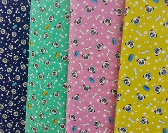 Pug fabric | Etsy
