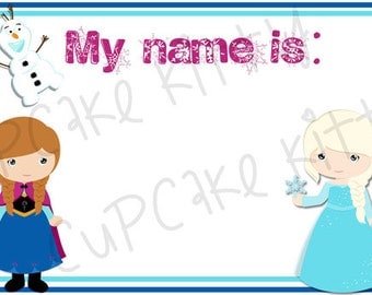 Frozen name tag | Etsy