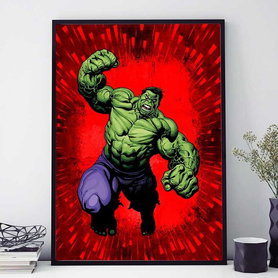 Incredible Hulk Poster The Hulk Print Incredible Hulk by PointDot