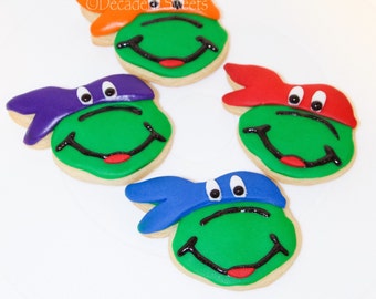 Ninja turtle cookies | Etsy