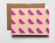 Unique watermelon card related items | Etsy