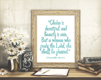 Proverbs 31 30 | Etsy