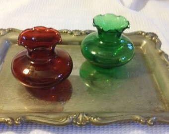 Red depression glass | Etsy