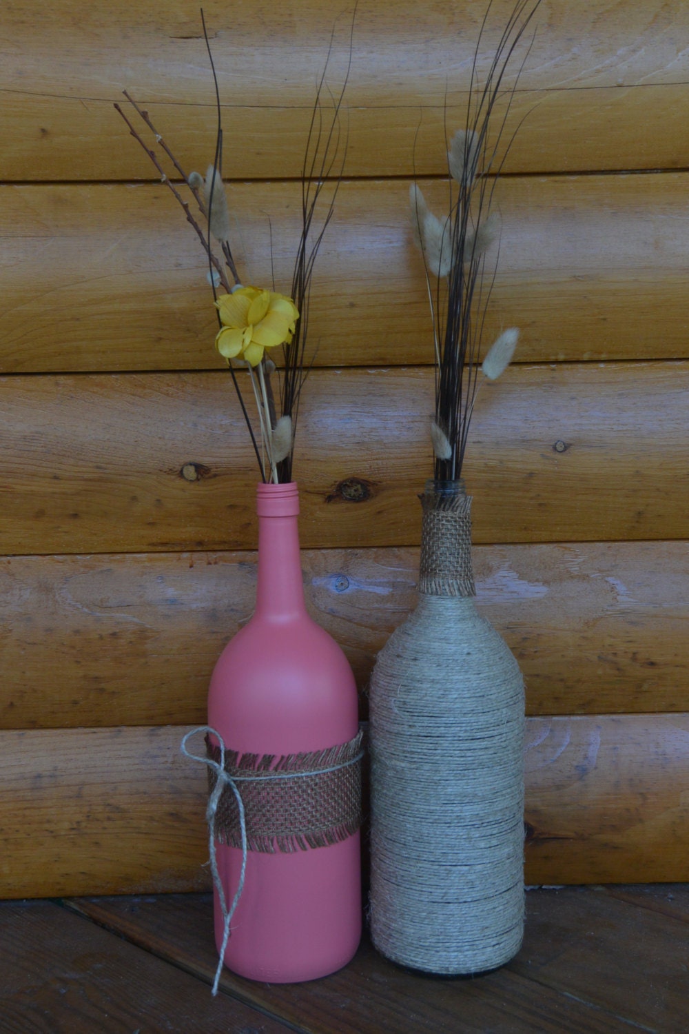 Upcycled Wine Bottle Decor/Rustic Decor/Home by DesignsByCristy