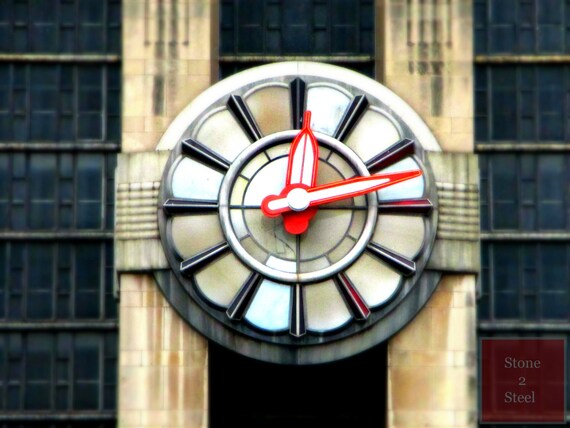 Cincinnati Union Terminal Clock Photograph Antique Clock Art