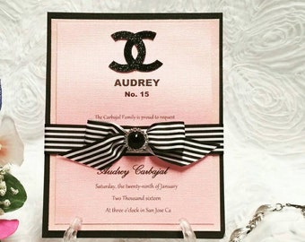 Chanel invitation | Etsy