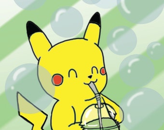 Bubble tea print | Etsy