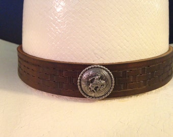 Items similar to Western Cowboy Hat Band, Peyote Stitch, Delica beads ...