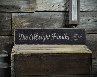 Rustic Wedding Sign Wedding Gift Established Date Sign