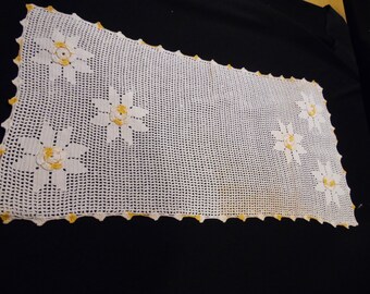 Filet crochet flower | Etsy