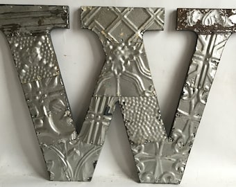 Metal letter w | Etsy