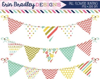 60% OFF SALE Craft Bunting Clipart Banner by ErinBradleyDesigns