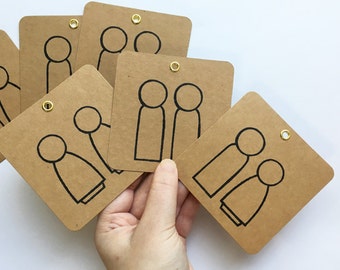 Unique hand printed tag related items | Etsy