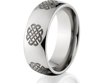 5mm Titanium Ring with Infinity Love Design: by RenaissanceJewelry