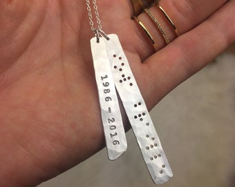 CUSTOM BRAILLE : Personalized Braille Engraved by LeighLuna