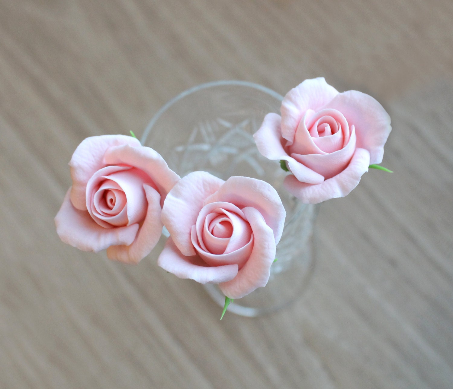 Set of 3 hair pins with rose roses rose hairpin bridal