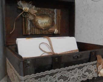 Rustic elegant chic wedding card holders by TheLaceMoon on Etsy