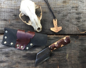 Hand Forged Rustic Knife With Sheath by LunarLightForge on Etsy