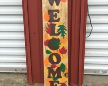 Unique fall welcome sign related items | Etsy