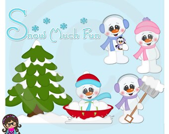 Snowmen clipart | Etsy