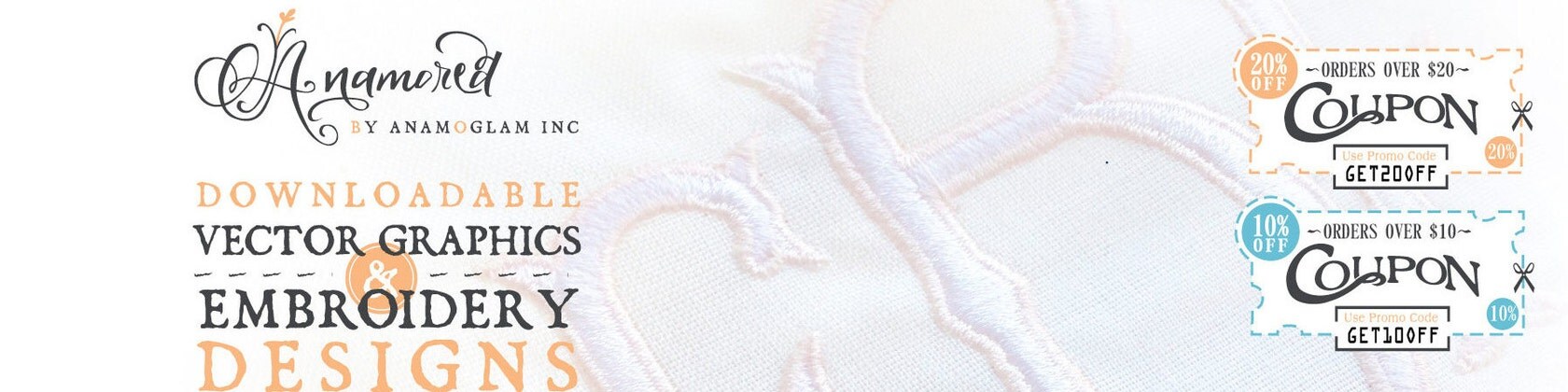 Embroidery Designs Cuttable Vector Files Custom by Anamored