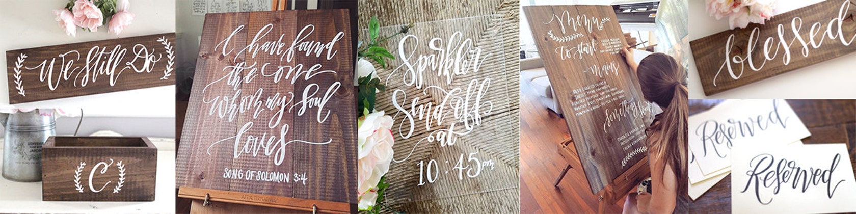 Hand Lettered Signs Wedding Decor & Home by MulberryMarketDesign