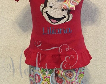 Curious george shirt | Etsy