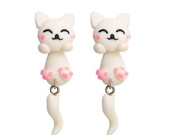 Cat earrings | Etsy