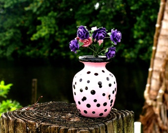 Unique polka dot vase related items | Etsy