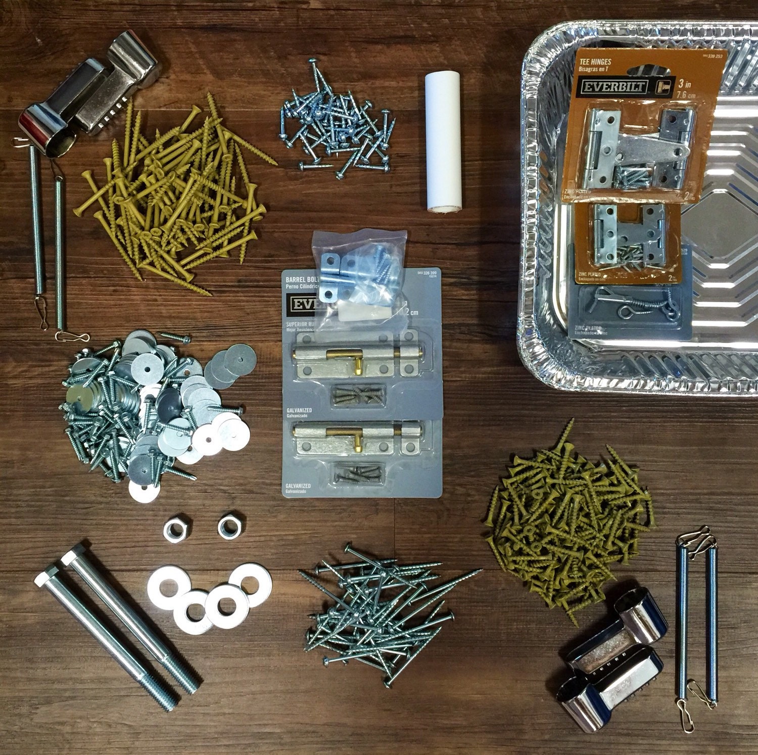 Chicken tractor hardware pieces supplies kit