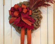 Unique virginia tech wreath related items | Etsy
