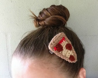 Pizza hair clip | Etsy