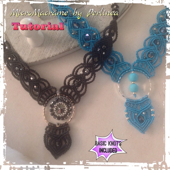 Micro Macrame Tutorial DIY Beaded Macrame Bohemian Necklace