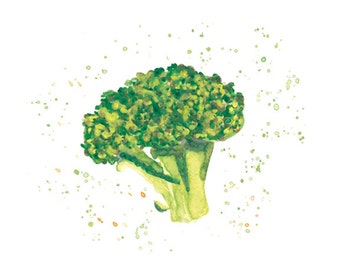 Broccoli painting | Etsy